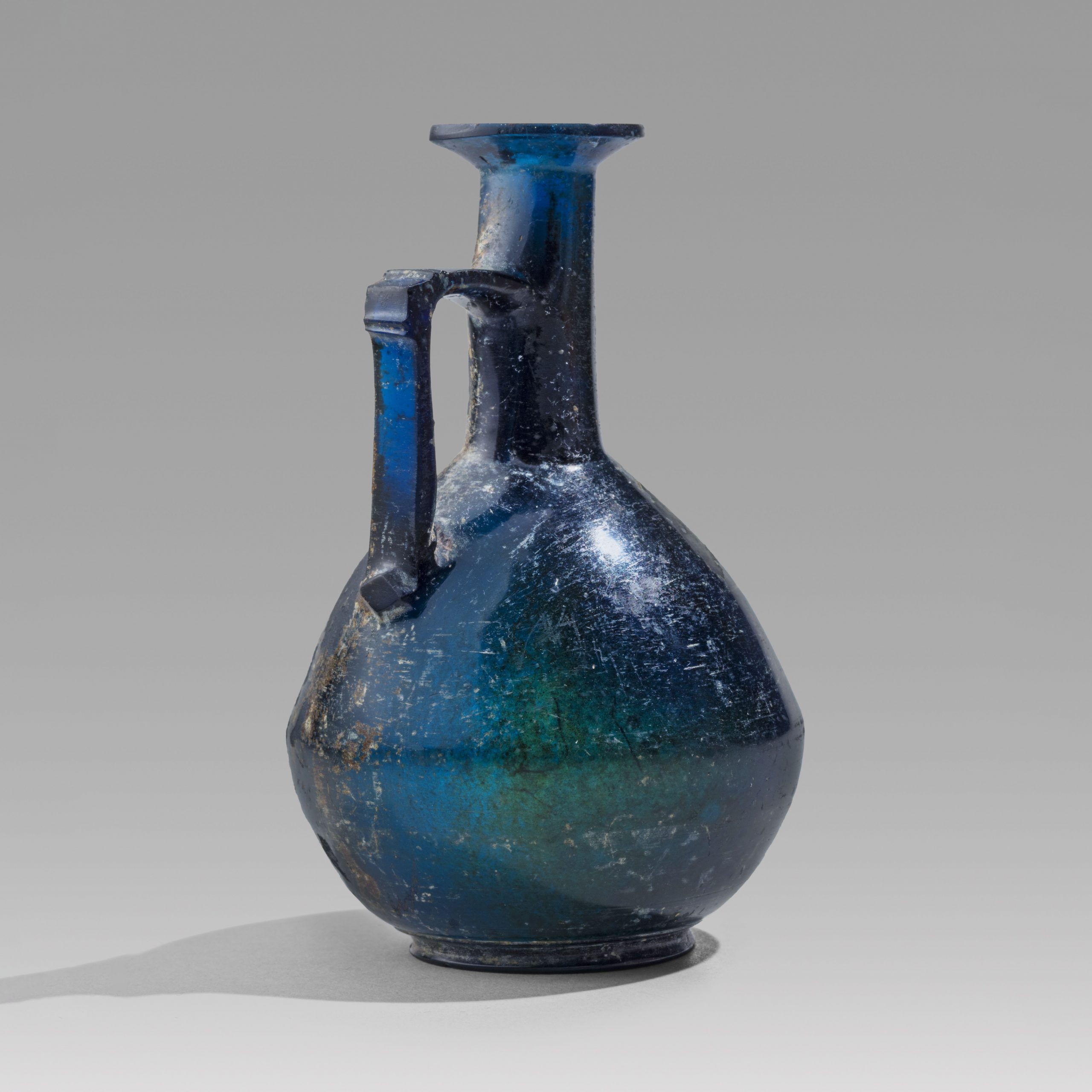 Greek Hellenistic Dark Blue Glass Lagynos - Phoenix Ancient Art